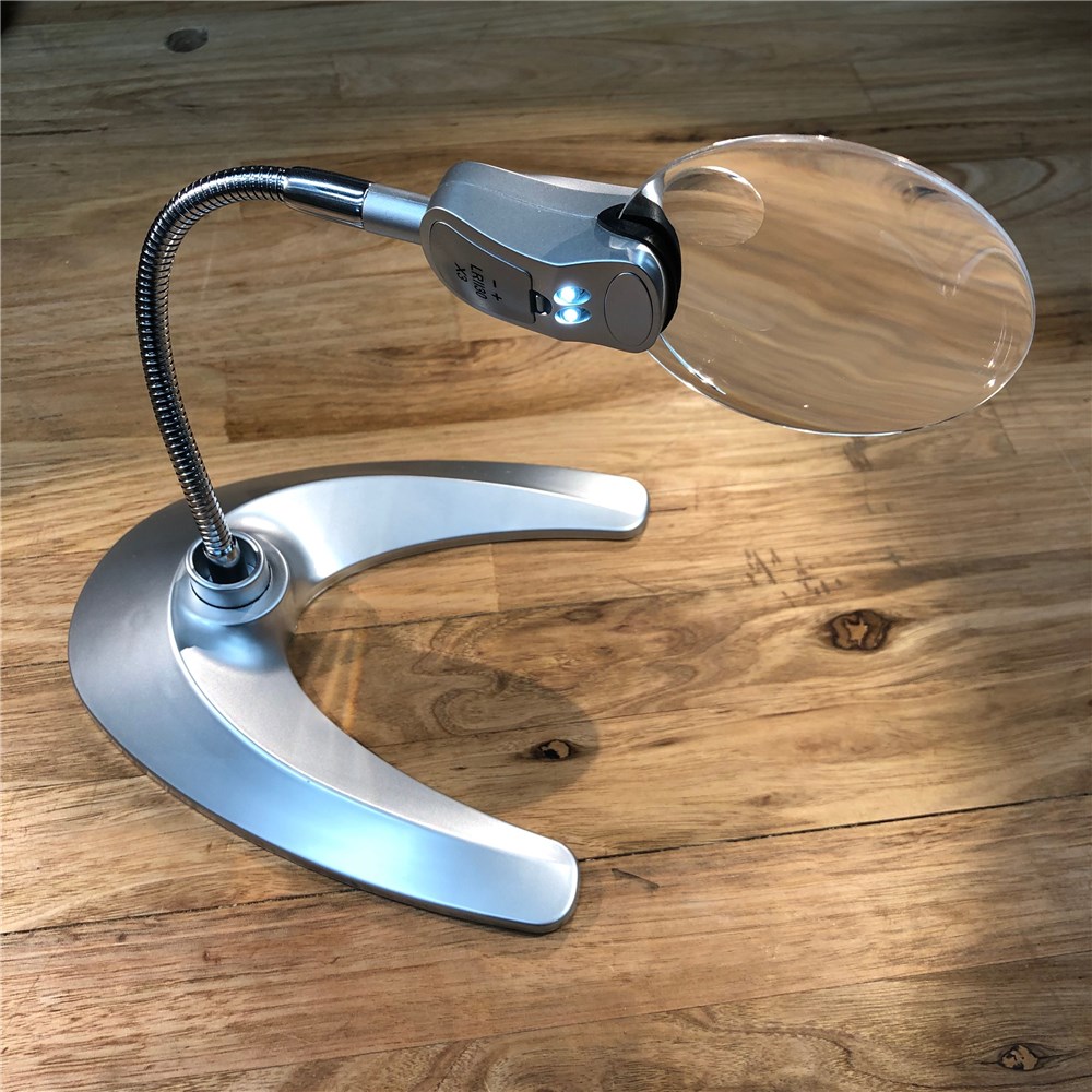 LED Table Top Magnifier W/ Flexible Arm & Light | Magnifying Glasses ... LED Table Top Magnifier W/ Flexible Arm & Light | Magnifying Glasses ...
