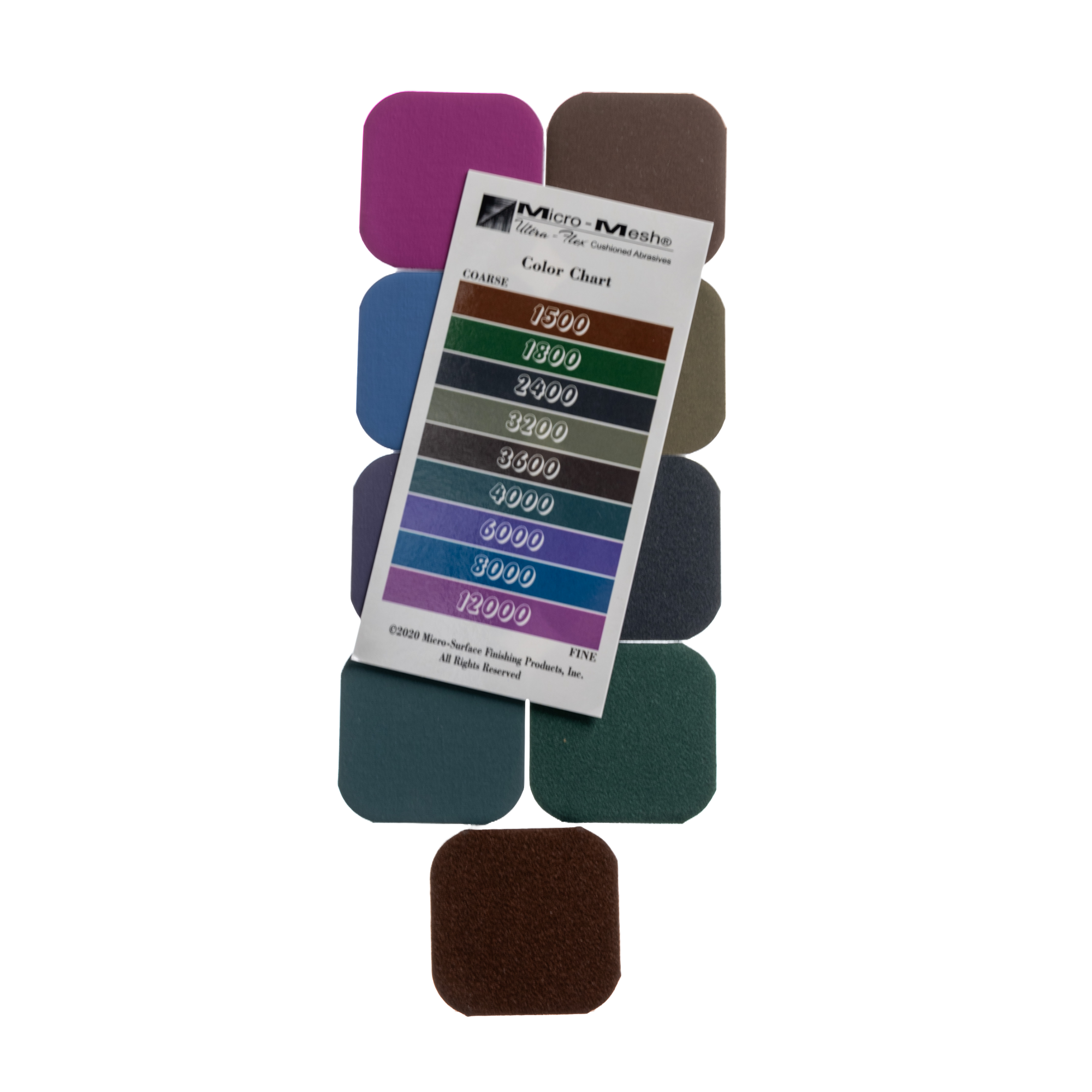 Micro Mesh Soft Touch Pads 5cm x 5cm Set of 9 Variety