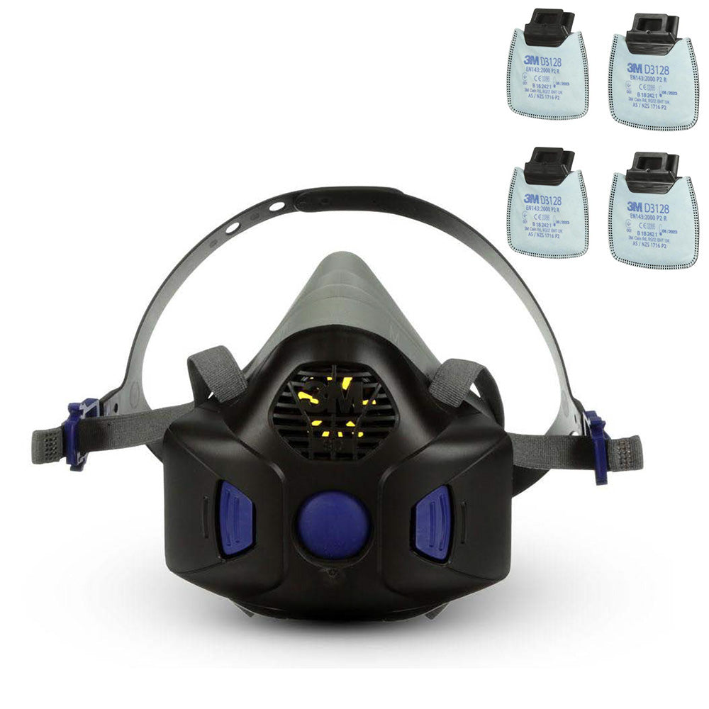 Buy 3M Secure Click Reusable Half Face Respiratory Mask with P2 D3128 ...