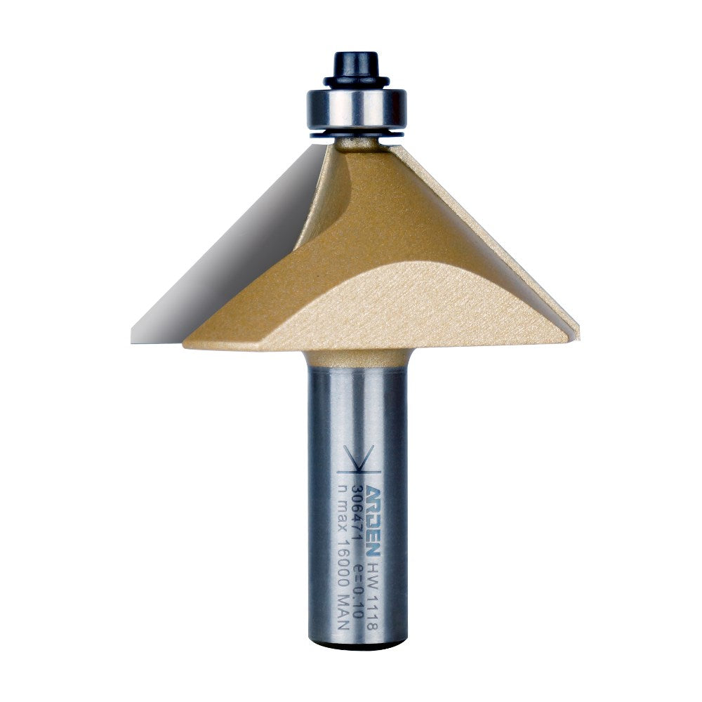 Buy Arden Chamfer Bit with Bearing - 57mm Diameter 45° Angle 1/2" Shank ...