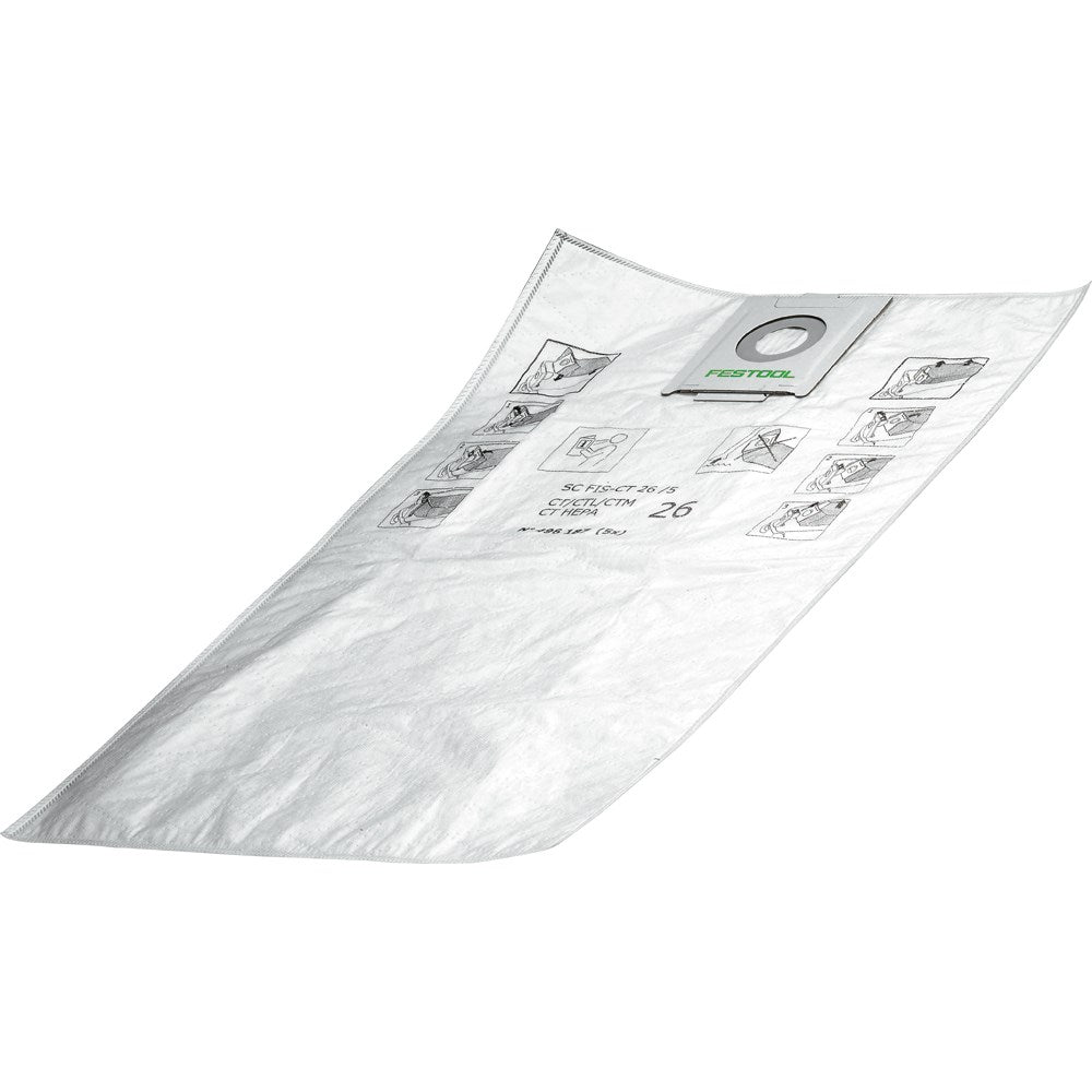 Buy Festool Selfclean Filter Bags - to suit CT26-5Pk by FESTOOL online ...