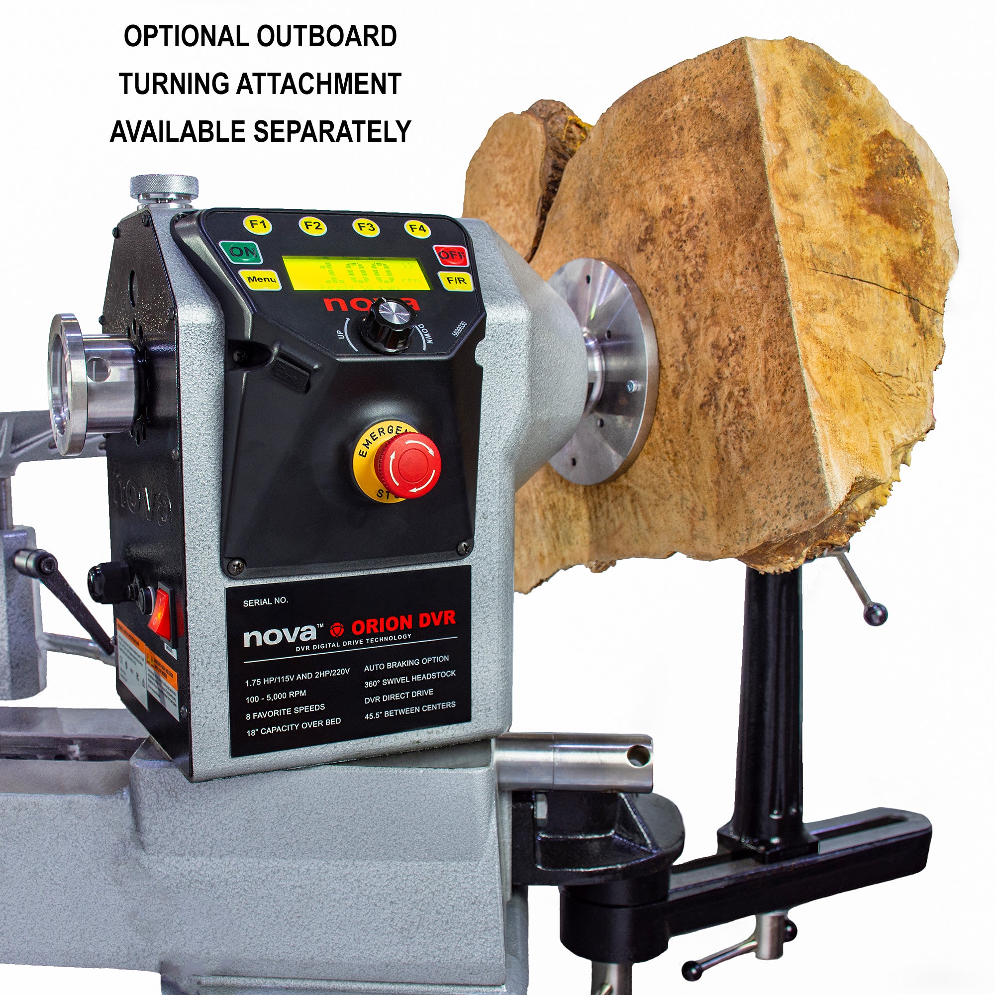 Buy Nova Orion 18" x 22" DVR Lathe by NOVA online - Carbatec